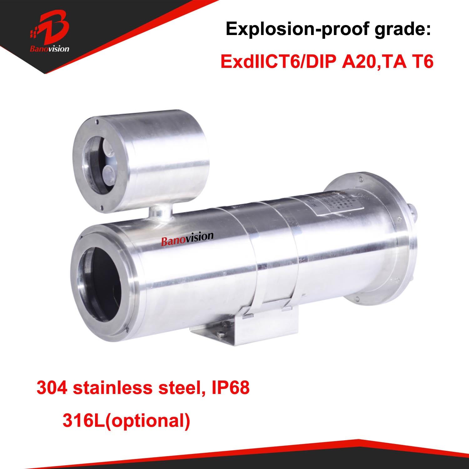 Explosion proof bullet camera