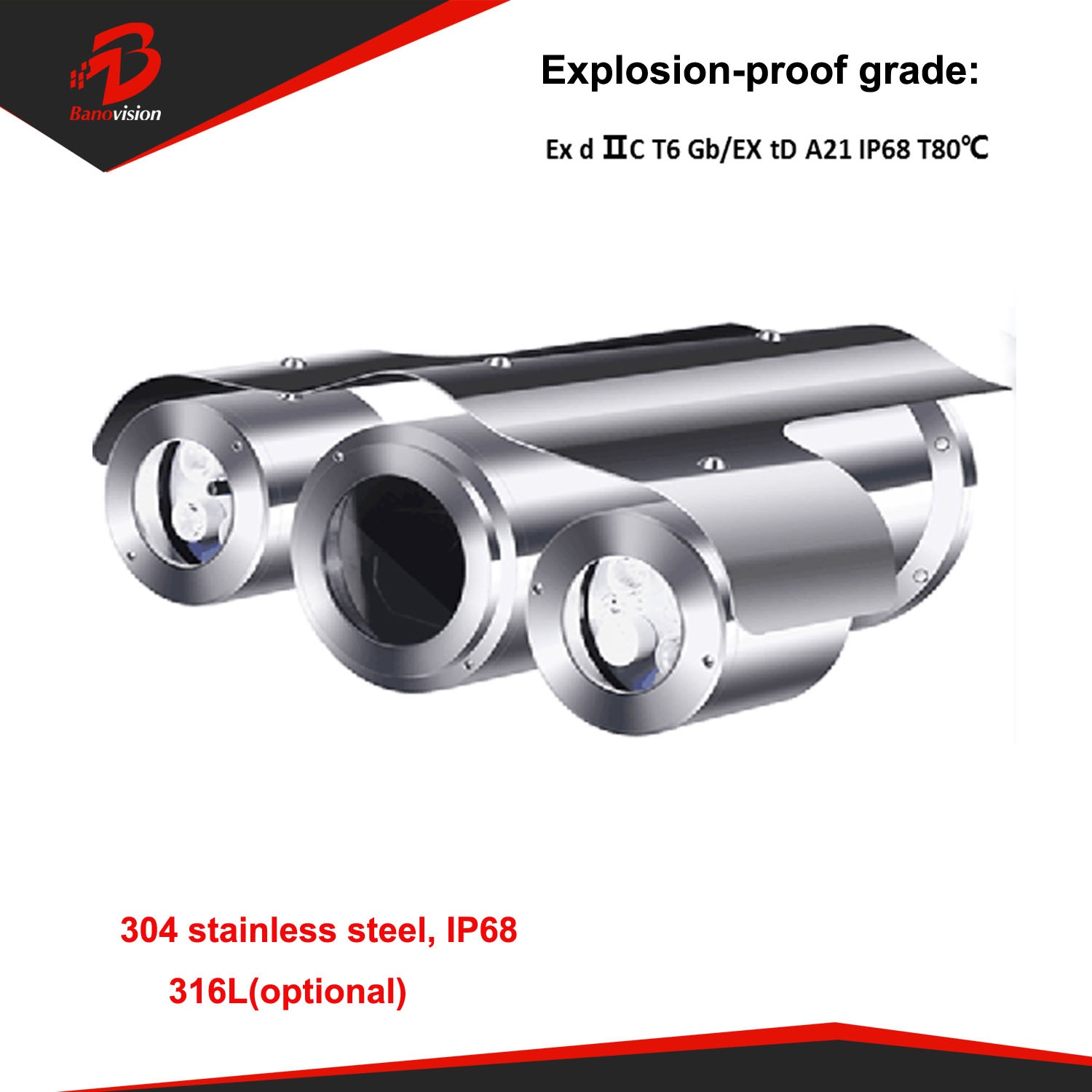 Explosion proof network bullet camera